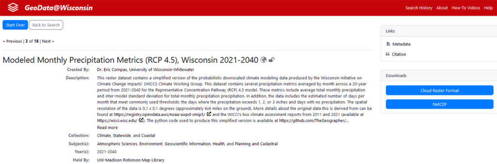 Downscaled GIS-compatible climate modeling data available for Wisconsin ...