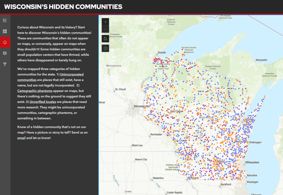 SCO’s Newest App: Wisconsin’s Hidden Communities – State Cartographer's ...