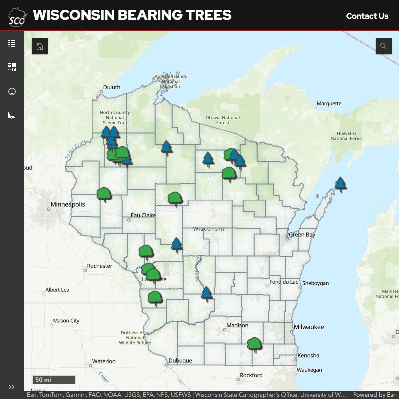 Experience the New Wisconsin Bearing Trees – State Cartographer's ...