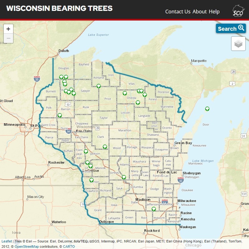 Experience the New Wisconsin Bearing Trees – State Cartographer's ...
