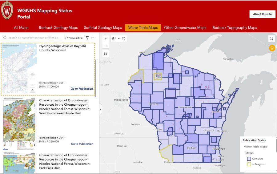 WGNHS Launches New Mapping Status Portal – State Cartographer's Office ...